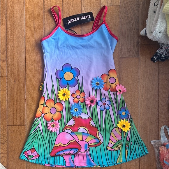 Dolls Kill | Dresses | Dolls Kill Trickz N Treatz Dress With Floral And ...